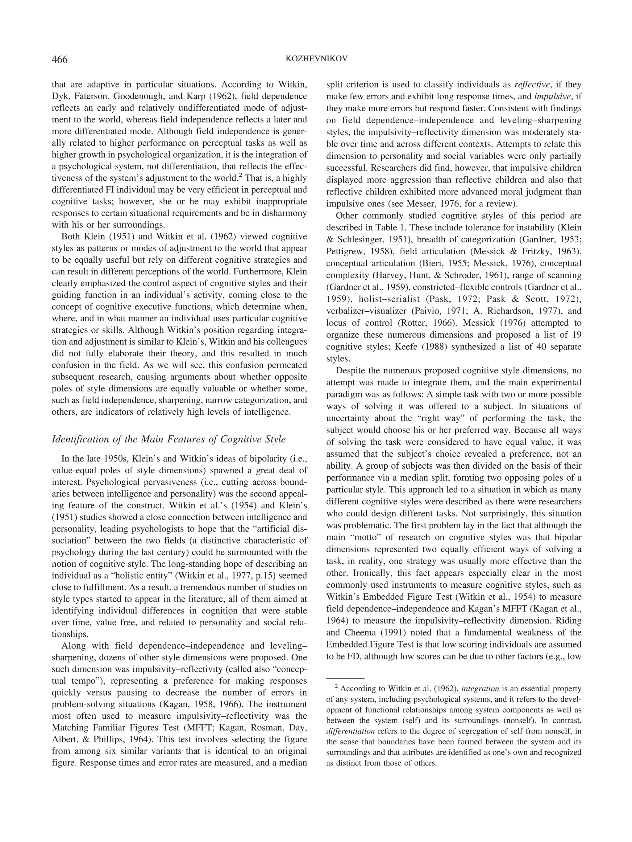 Cognitive styles2007 | PDF