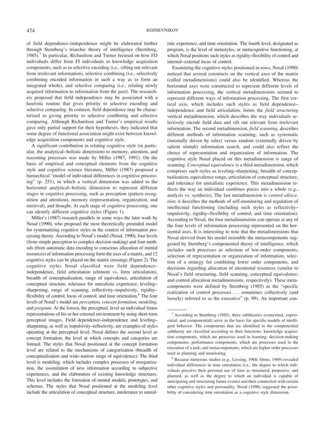 Cognitive styles2007 | PDF