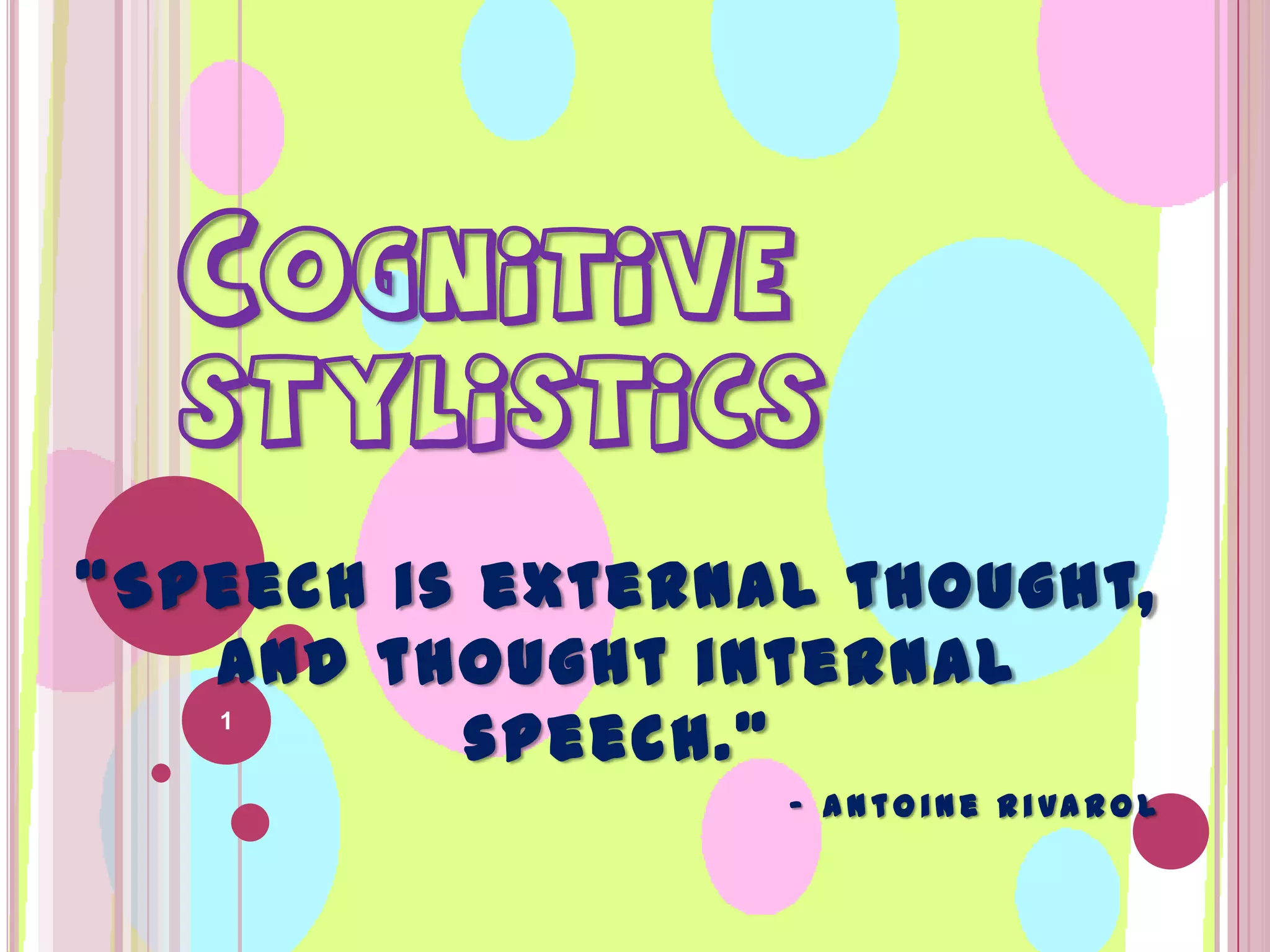 Cognitive stylistics | PPTX
