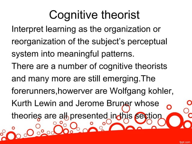 Cognitive theories of learning | PPT | Education