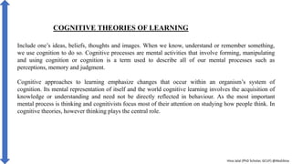 Cognitive theories of learning | PPT