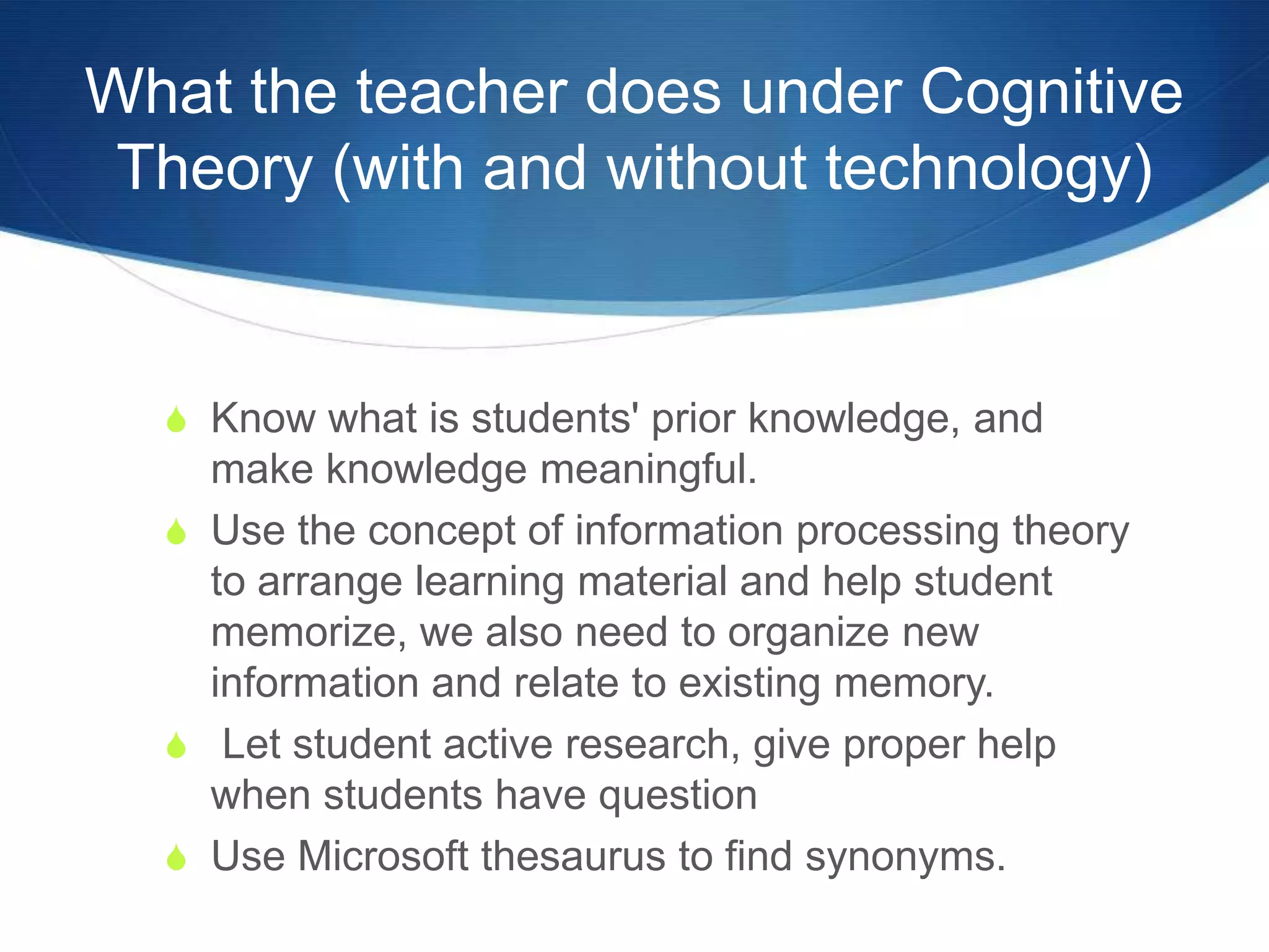 Cognitive theory | PPT