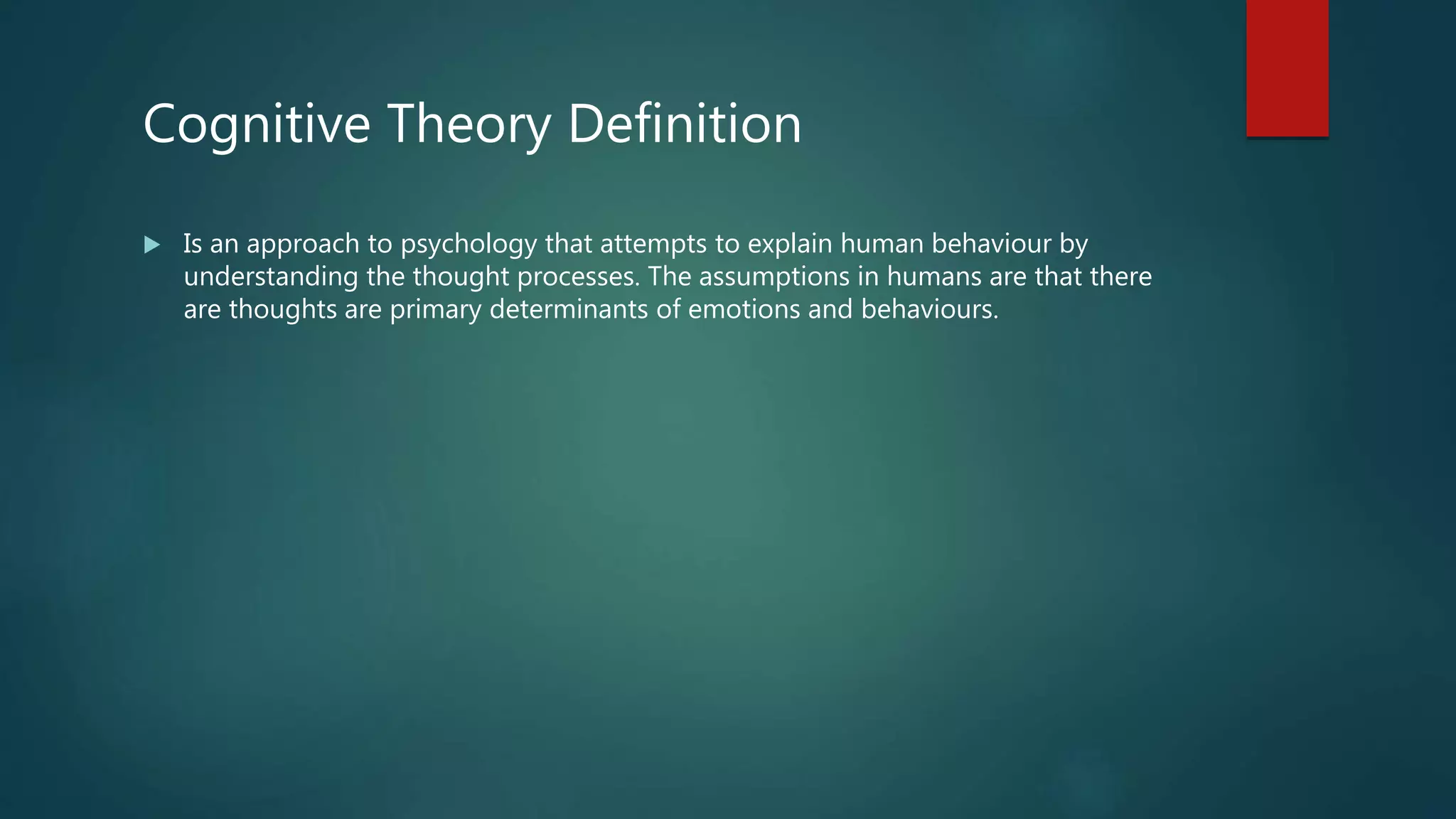 Cognitive theory | PPTX