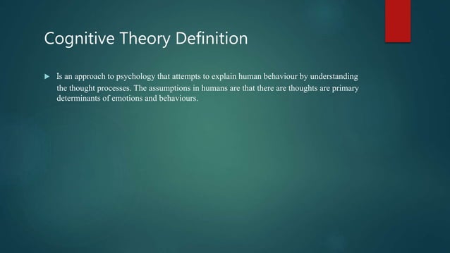 Cognitive theory | PPT