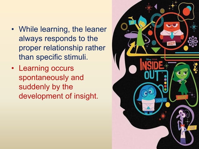 Cognitive theory Insight learning –Gestalt School | PPTX