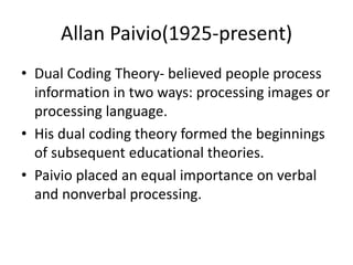 Cognitive theory in classroom | PPTX