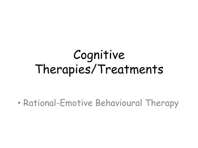Cognitive therapies | PPT