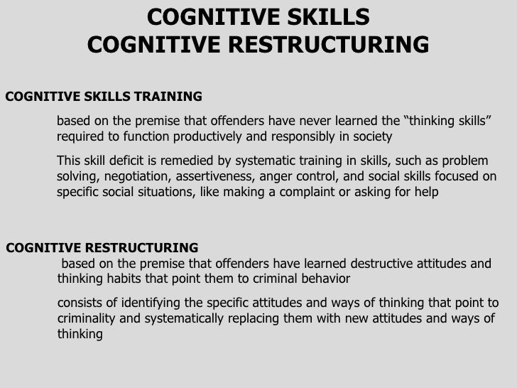Cognitive Therapy And Recidivism