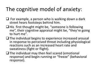 Cognitive therapy for anxiety | PPTX