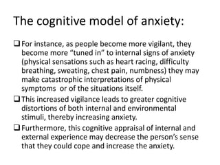 Cognitive therapy for anxiety | PPTX