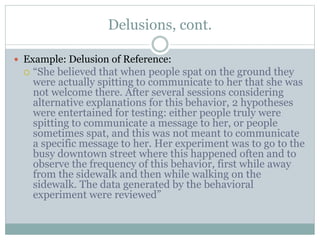 Cognitive therapy outcome for the treatment of schizophrenia | PPT