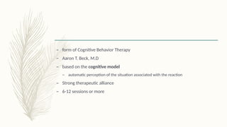Psychiatry Cognitive therapy revised.pptx