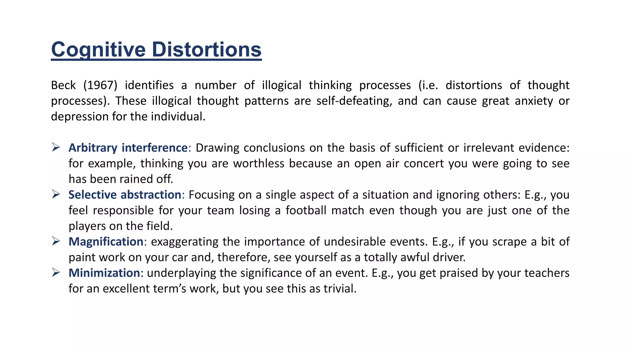 Cognitive therapy(theory) 8.2 | PPTX