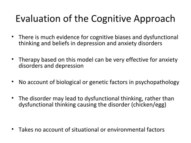 Cognitive approach to abnormality AS | PPT | Mental Health | Diseases ...
