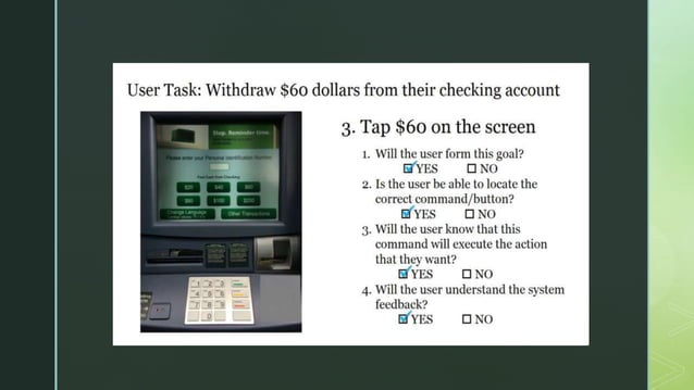 Cognitive walkthrough | PPTX | Technology & Computing