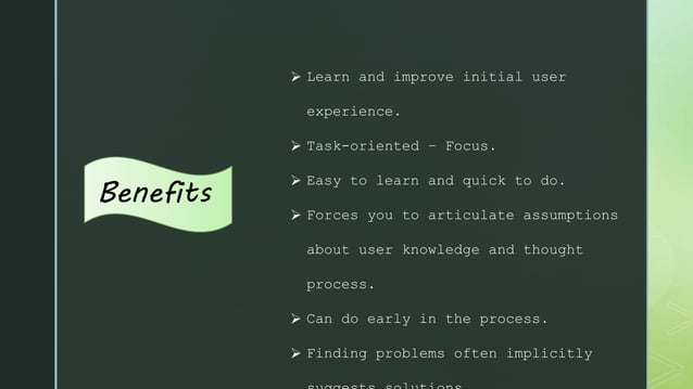 Cognitive walkthrough | PPTX | Technology & Computing