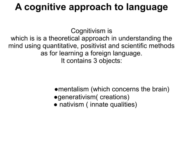 Cognitivism | ODP