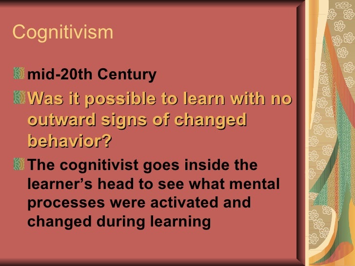 Cognitivism