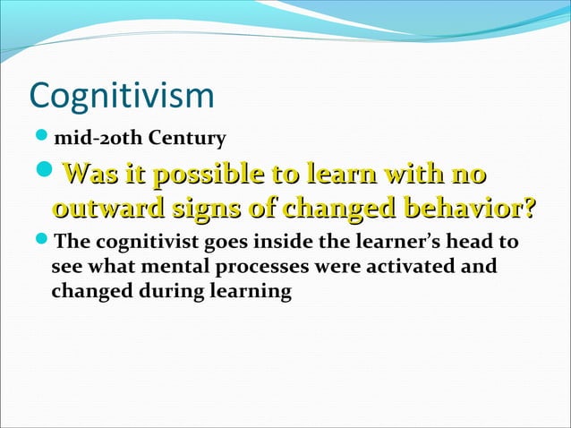 Cognitivism | PPT