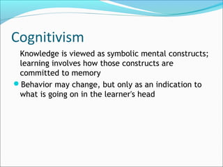 Cognitivism | PPT