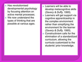 Cognitivism vs constructivism | PPTX