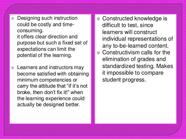 Cognitivism vs constructivism