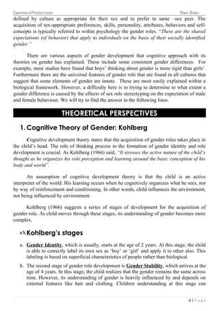 Cognitivist Approach on Gender | PDF