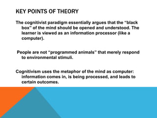 Cognitivist theory | PPTX