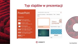 Cognity Kurs PowerPoint - motywy, szablony i tła prezentacji | PPTX
