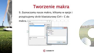 Cognity Kurs VBA - makro w Excelu | PPTX