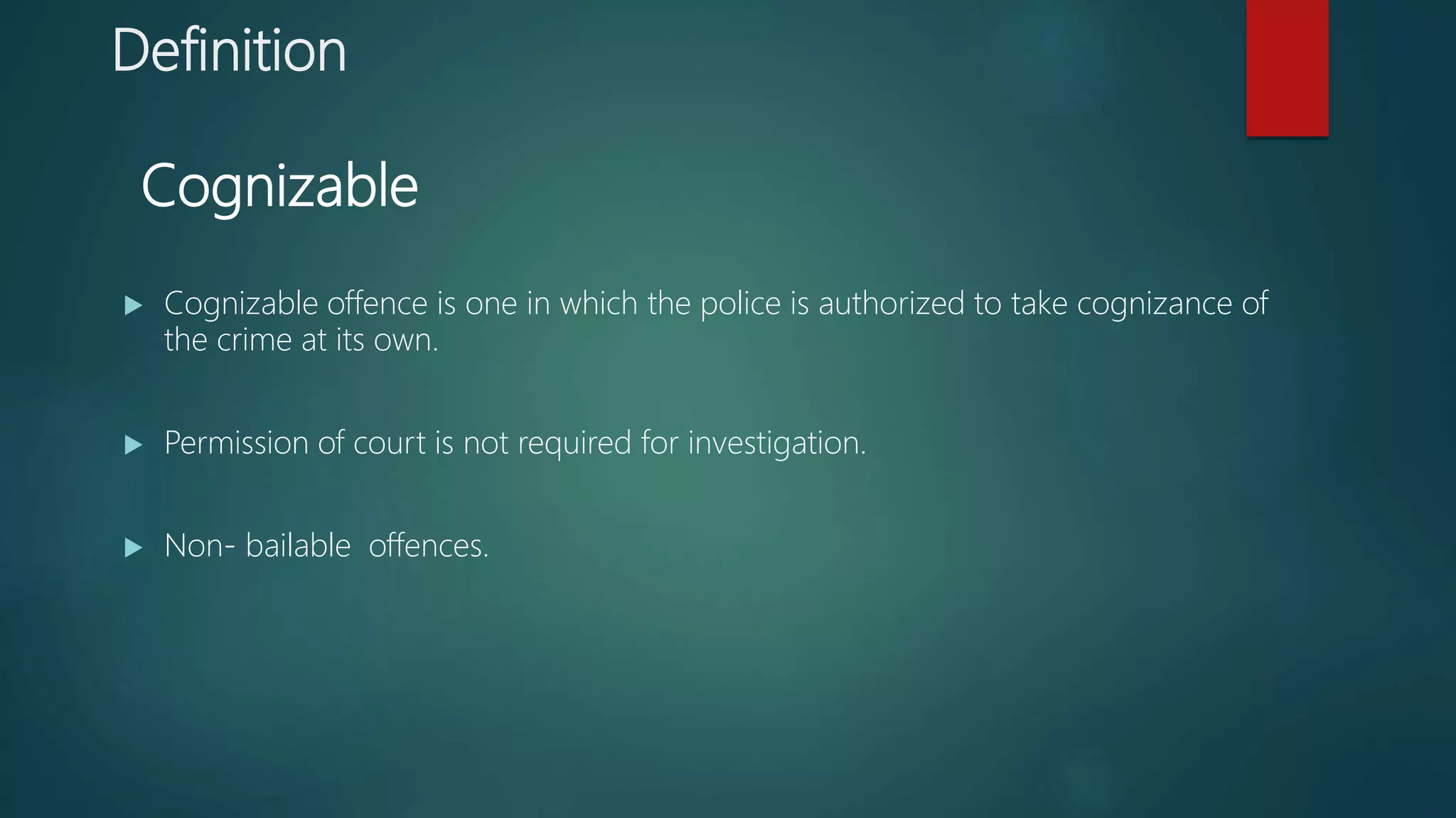 Cognizable and non cognizable offence | PPTX