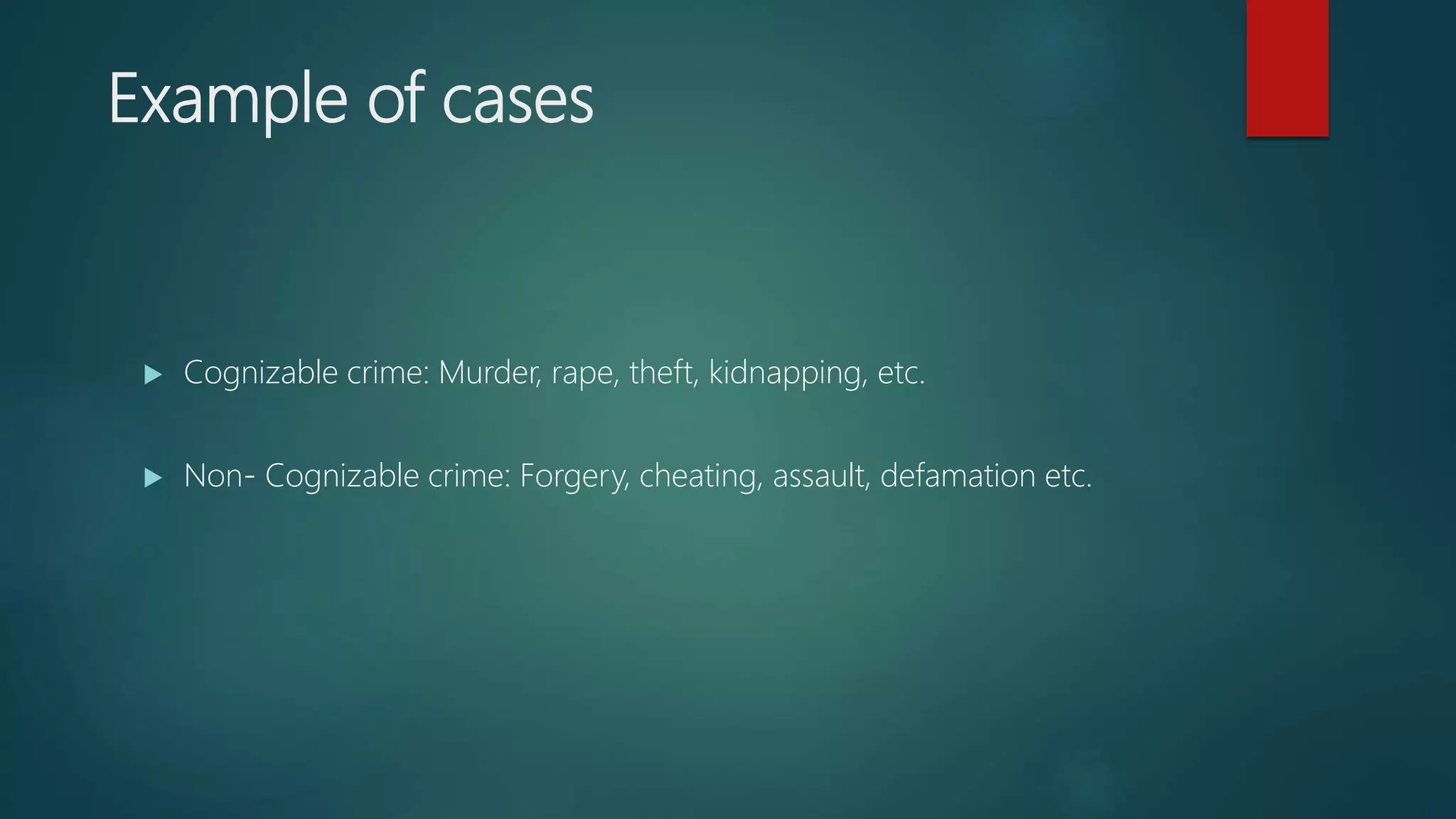 Cognizable and non cognizable offence | PPTX