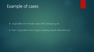 Cognizable and non cognizable offence | PPTX
