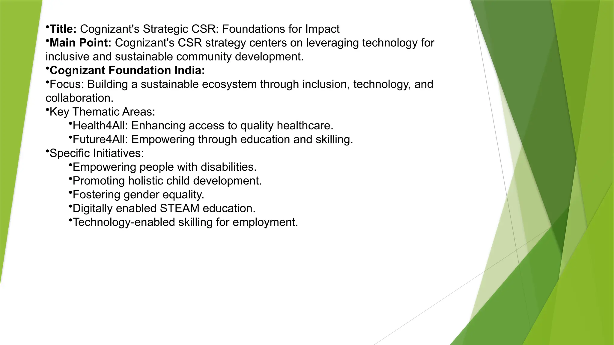 Cognizant CSR Focus Area and Selection Framework.pptx