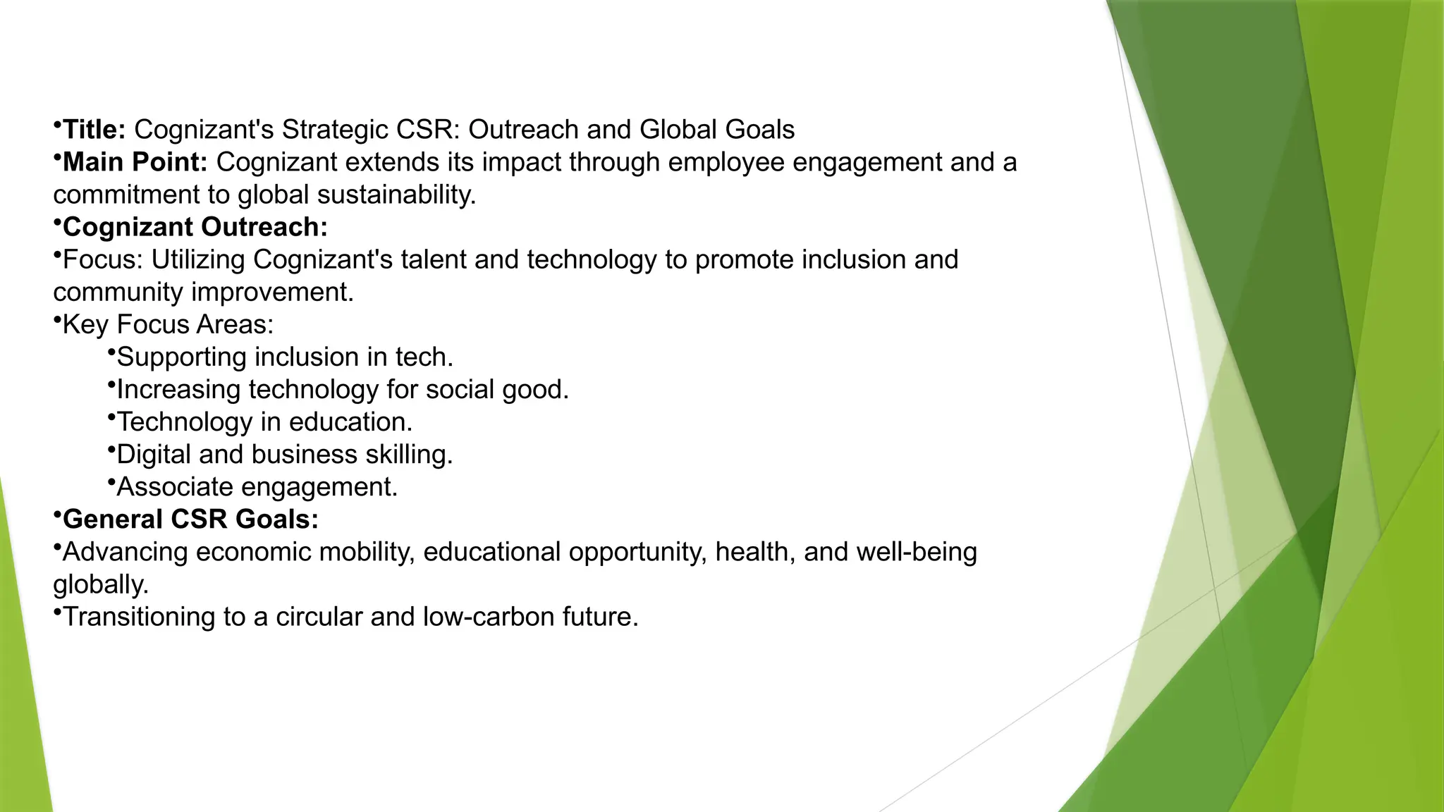 Cognizant CSR Focus Area and Selection Framework.pptx