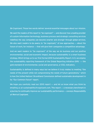 Cognizant Sustainability Report | PDF