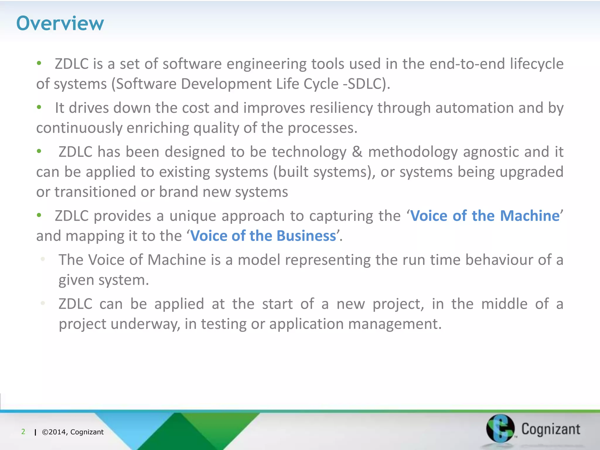 Cognizant's Zero Deviation Life Cycle - an Overview | PPTX