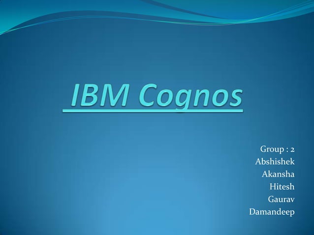 Cognos CRM Presentation | PPT