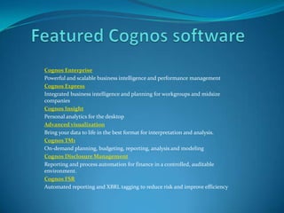 Cognos CRM Presentation | PPT