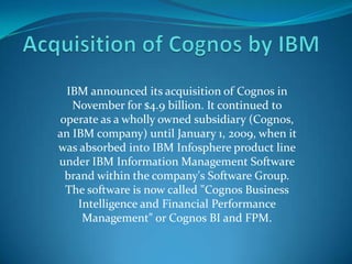 Cognos CRM Presentation | PPT