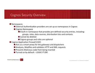 IBM Cognos 10.2 Security Best Practices | PDF