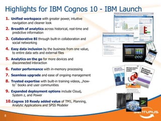 IBM Cognos 10 Business Insight: Advanced Self-Service Authoring and Analysis | PPT