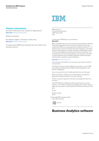 Cognos10 la piattaforma | PDF