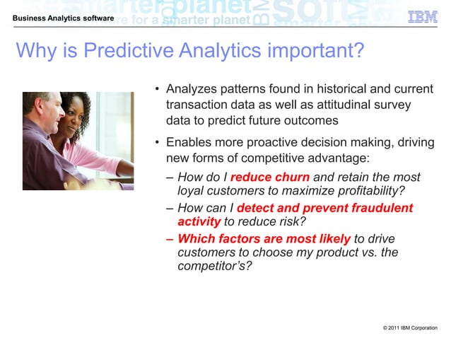 Predictive Analytics with IBM Cognos 10 | PPT