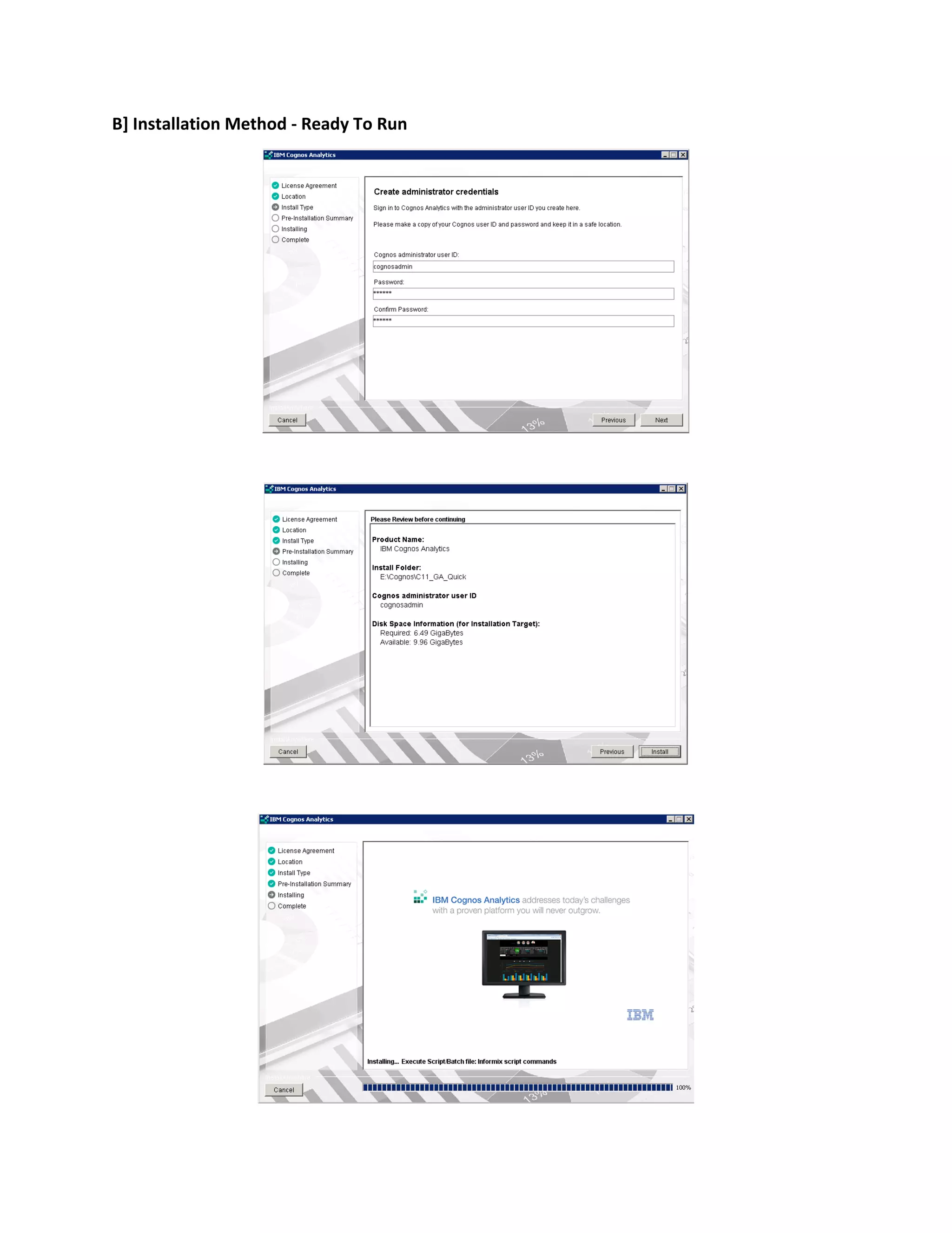 Cognos 11 installation step by step and notes | PDF