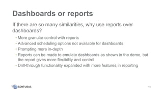 Cognos Analytics Dashboards or Reports? | PPTX