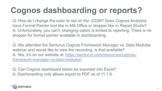 Cognos Analytics Dashboards or Reports? | PPTX