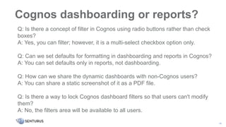 Cognos Analytics Dashboards or Reports? | PPTX
