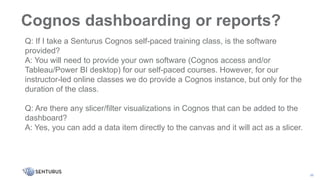 Cognos Analytics Dashboards or Reports? | PPTX