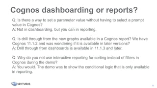 Cognos Analytics Dashboards or Reports? | PPTX